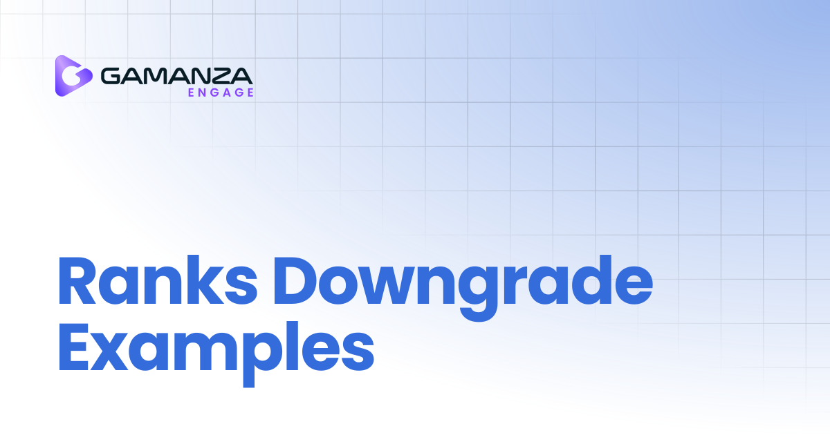 Ranks Downgrade Examples | Gamanza Engage Docs